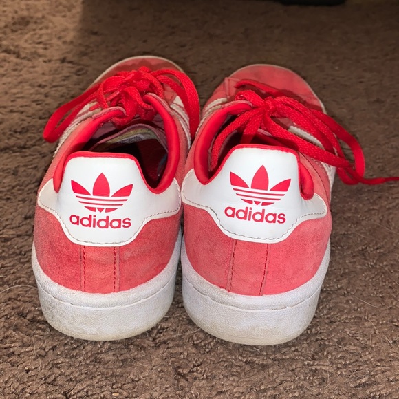 adidas | Shoes | Adidas Red Campus Sneakers | Poshmark